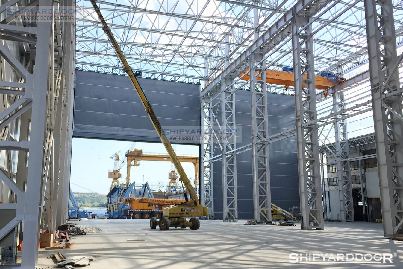 Mega Shipyard PVC Fabric Door - Shipyard Hangar Door