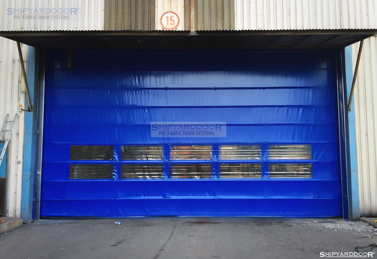 Large wind door - Fold Up High Speed Door